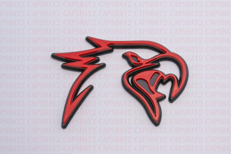 RED BLACK TRAILHAWK Trail Hawk Emblem Decal Nameplate Fits Jeep Dodge ...