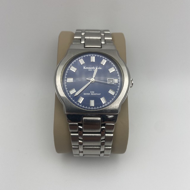 Kenneth Cole Mens Stainless Steel Round Quartz Watch With Date KC3172 ...