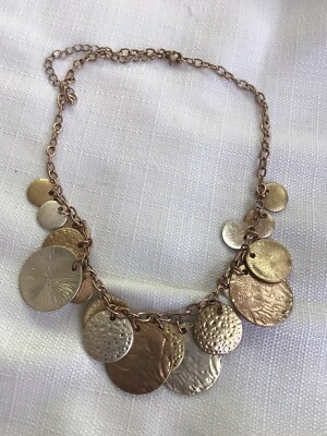 Tri-Color Disc Necklace, Cool Statement Piece! | eBay