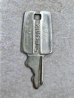 Vintage Original Samsonite 69 Silhouette Key for Luggage, Shwayder Bros ...