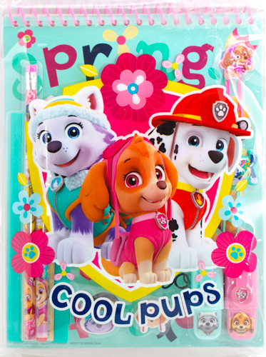 Nickelodeon Paw Patrol Rescue Pups Stationery Set Notebook Pen Pencil ...