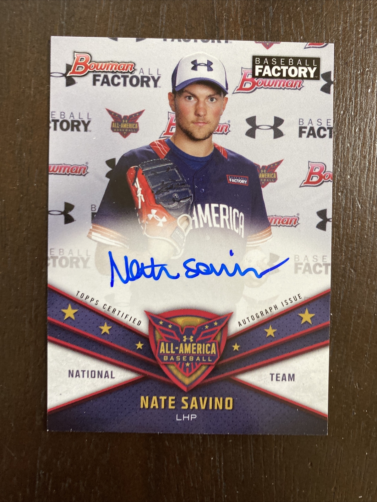 2023 Bowman Nate Savino Baseball Factory All American Auto Diamondbacks ...