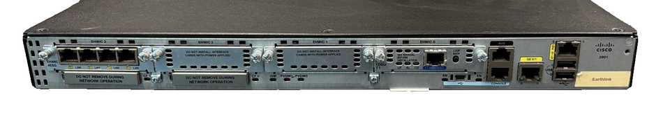 Cisco 2901 2-Port Gigabit Wired Router (CISCO2901/K9) (USED & TESTED ...
