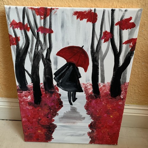 Bild rot 30x40 Leinwand handgemalt Unikat | eBay