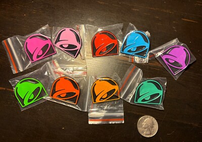 Taco Bell 9 Hat Pins Logo Baja Blast Live Mas Green Core SEE MY OTHER ...