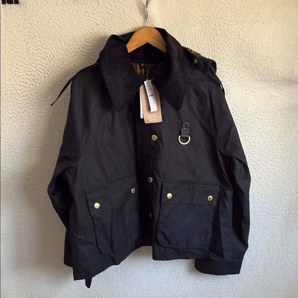 Barbour® Reighton wax jacket Womens 12 Black | eBay