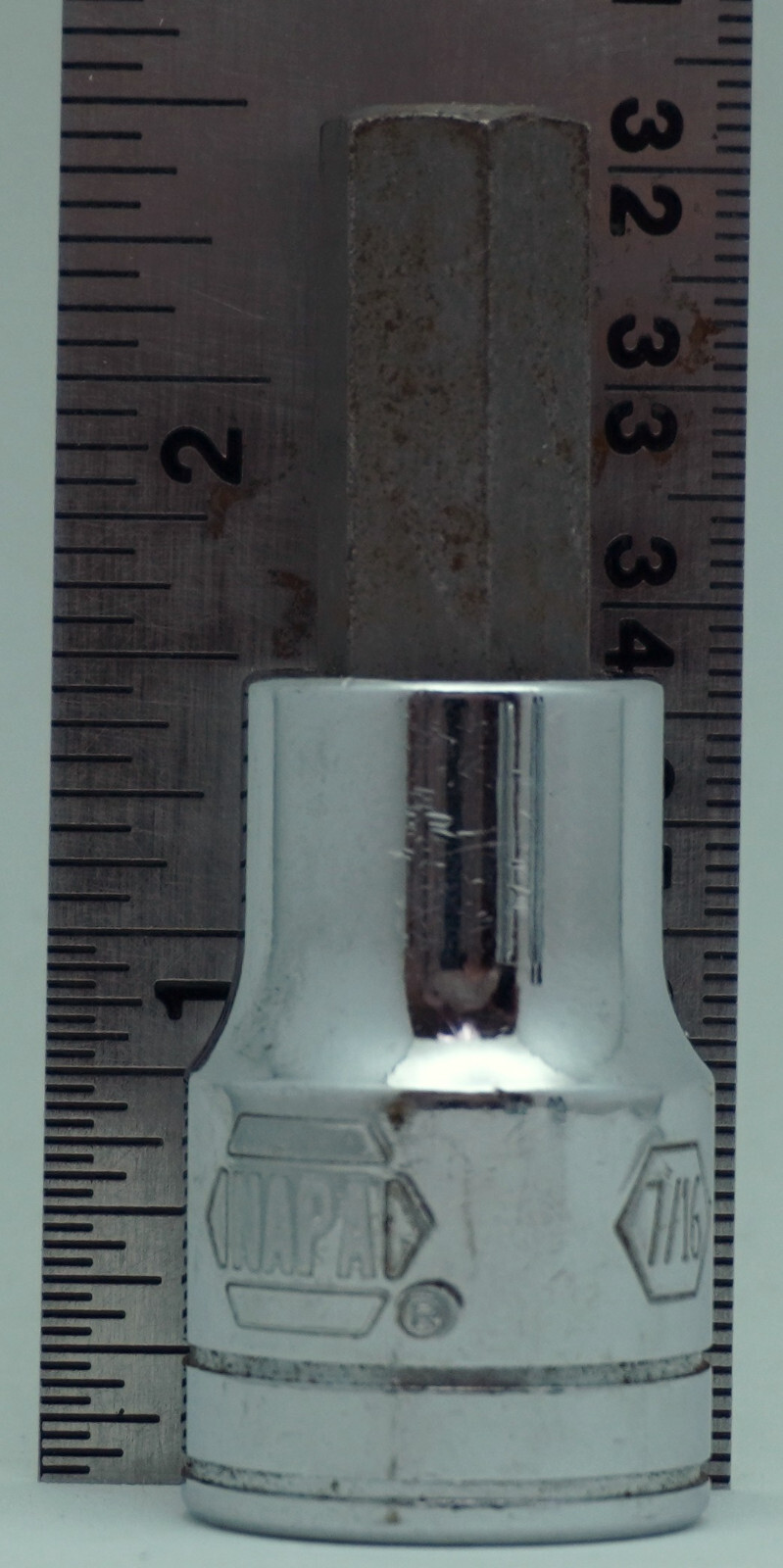 NAPA USA NTH128 SAE 7/16" Hex Allen Bit Socket - 1/2” Drive | eBay