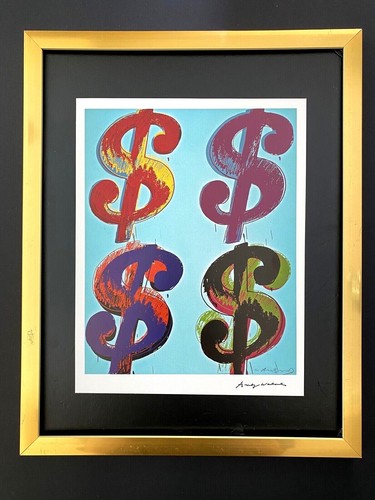 ANDY WARHOL | MONEY SIGNS SIGNED VINTAGE PRINT | MOUNTED AND FRAMED | eBay