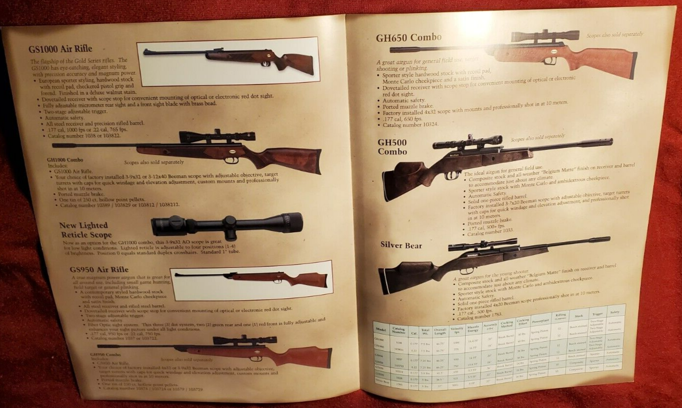 Beeman Gold Series, full color 8.5"X11"- 4 page trade show brochure | eBay