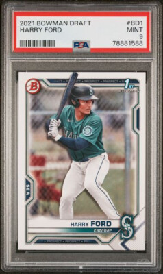 2021 Bowman Draft 1st #BD-1 HARRY FORD PSA 9 MINT Seattle Mariners #1 ...