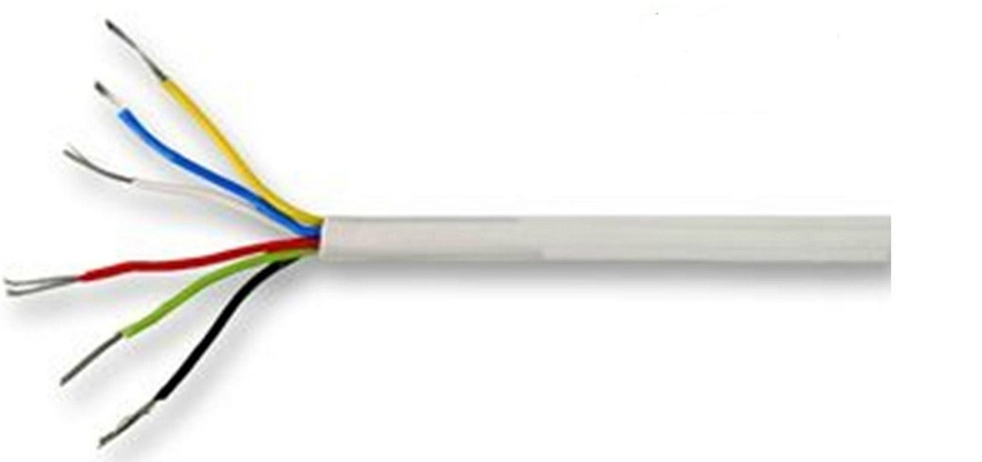 White 4, 6 or 8 Core Burglar / Intruder Alarm Cable for Home / Office ...