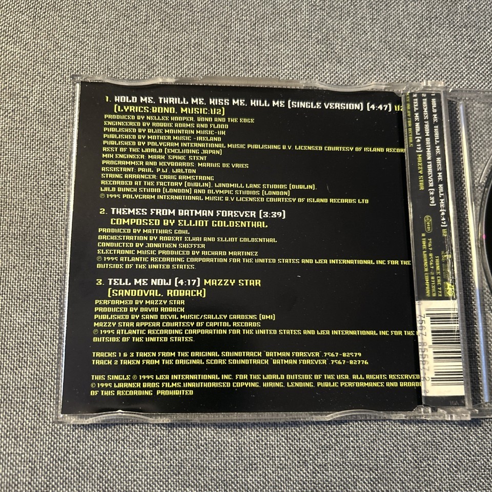 U2 Hold me, thrill me, kiss me, kill me 3 Track Cd Ep Single BatMan ...
