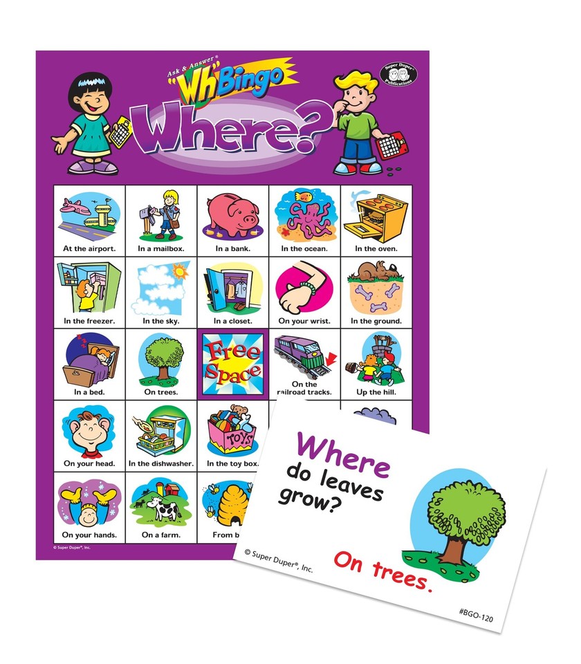 | Ask & Answer® Wh Bingo Board Game | Comprehension, Verbal, and ...