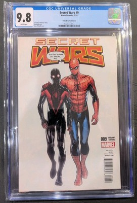 Secret Wars #9 CGC 9.8 Variant Edition 1:25 Pichelli Miles Morales ...