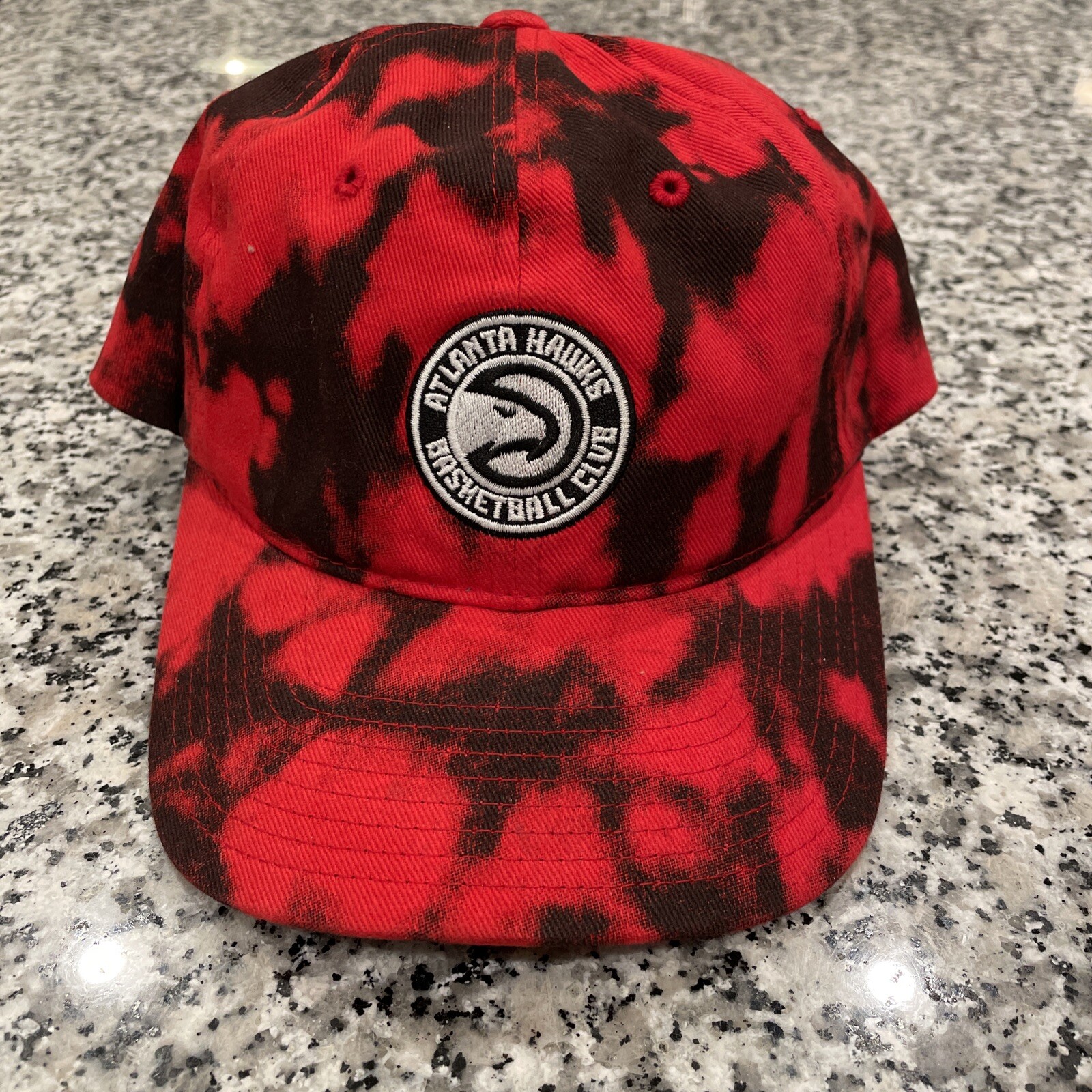 Red Acid Wash Atlanta Hawks Mitchell & Ness Baseball … - Gem