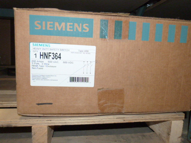 Siemens HNF364 3p 200a 600v Heavy Duty Safety Switch NEW 1-yr Warranty ...