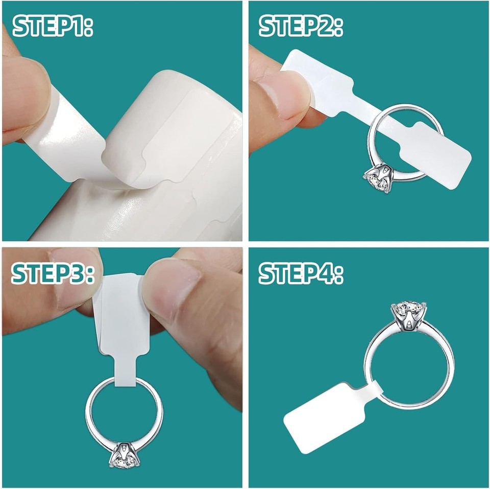 500Pcs Jewelry Tags Roll Price Identify Jewelry Price Tags Stickers ...
