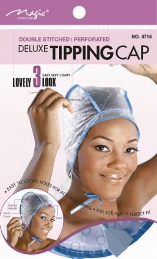 MAGIC HAIR HIGHLIGHTING TINTING TIPPING CAP WITH NEEDLE, TIPPING CAP ...