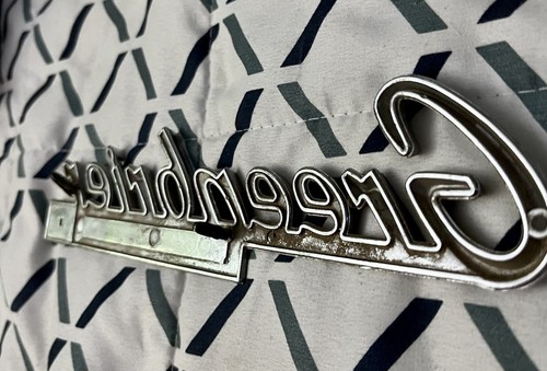 Greenbrier by CHEVROLET Corvair Van Emblem Metal Vintage 1961 1962 1963 ...