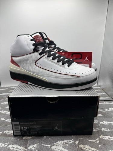 Nike Air Jordan 2 Retro 2004 Men's Size 12.5 308308-161 Chicago White ...