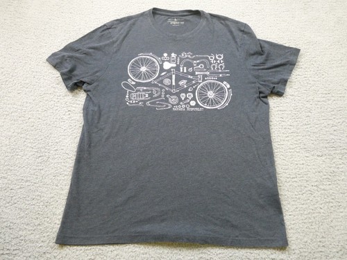 Banana Republic Mens Blue Graphic Tee Size L Bicycle Parts Exploded ...