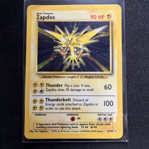 Pokémon TCG Zapdos Base Set 16/102 Holo Unlimited Holo Rare | eBay