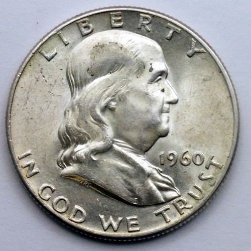 Lot of (1) Franklin Half Dollar 90% Silver Coin 50C Circ - AU ...