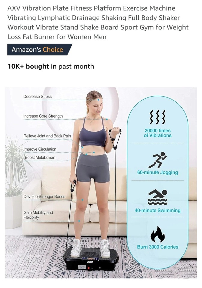 AXV Vibration Plate Exercise Machine Whole Body Workout | eBay