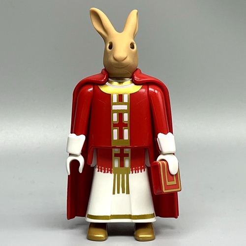 Playmobil Rabbit Cardinal Bunny Pope Male Adult Figure Religious Church ...