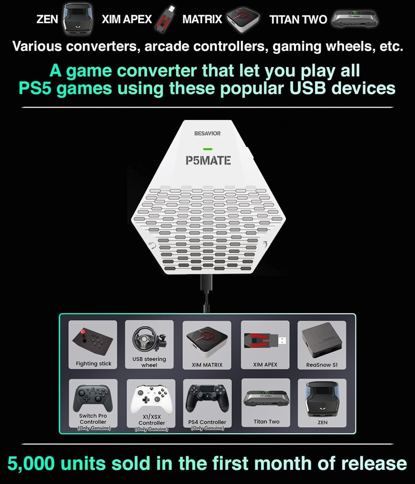 Besavior P5Mate Converter Adapter for PS5 Play All Games Support XIM Zen Titan | eBay