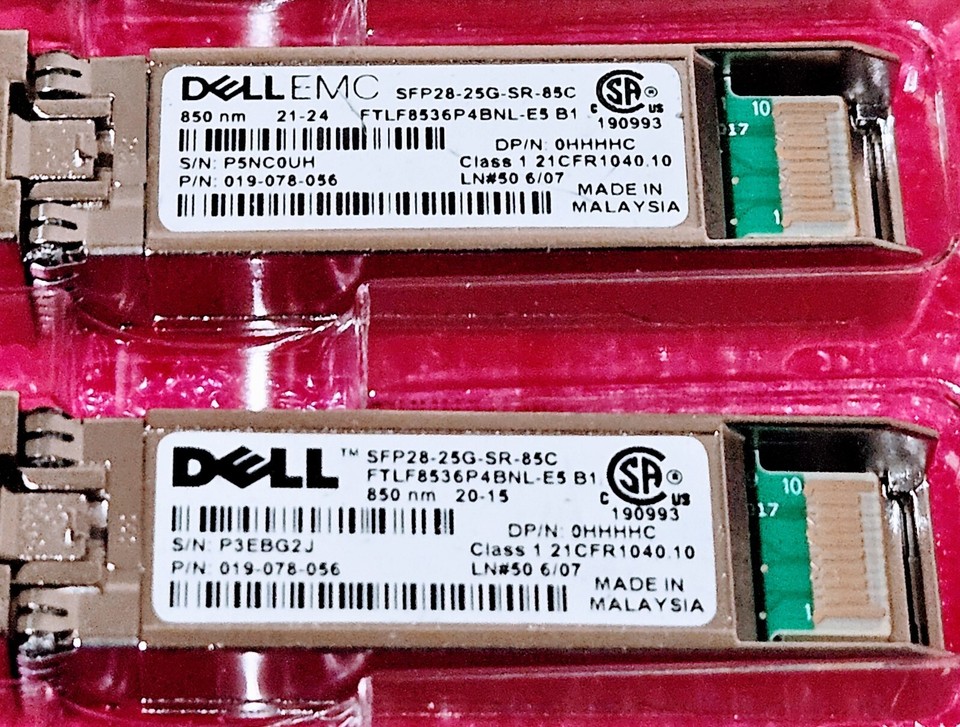 DELL SFP28 25GBE TRANSCEIVER Module 00M95 XXV710-DA2 HN7J7 0HHHHC HHHHC ...