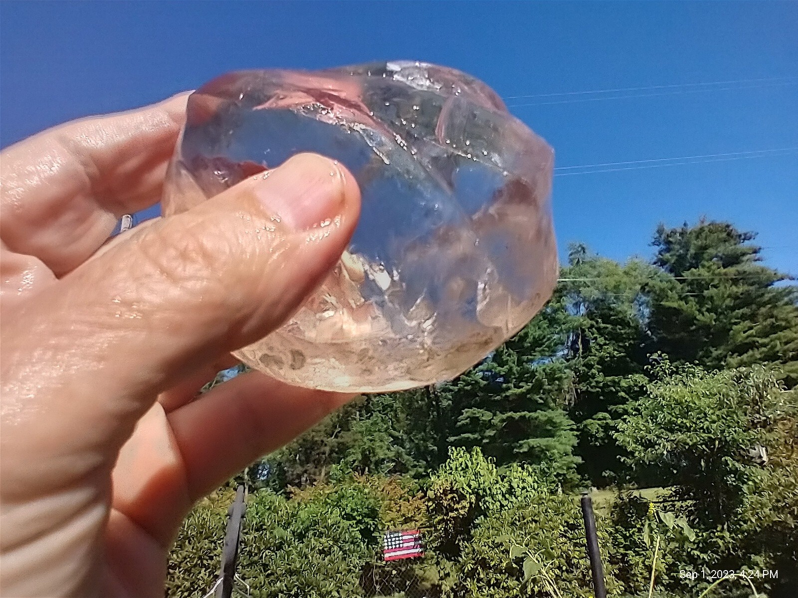 Glass Rock Slag clear color Chunk Aquarium Landscape Garden Yard 355 Gr ...