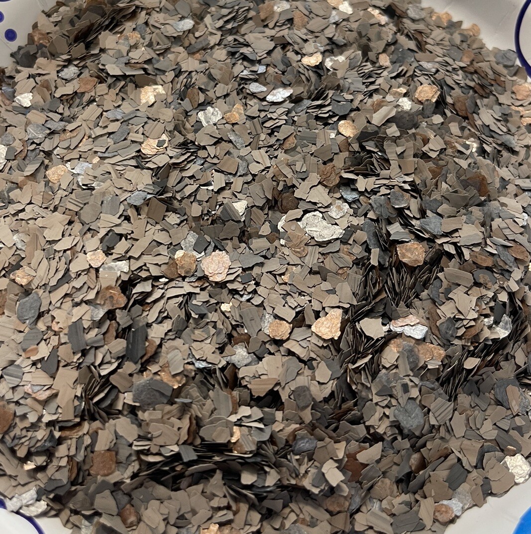 5 Lbs. Blended Brindle Flakes With Silver & Copper Reflective Mica In 1 ...