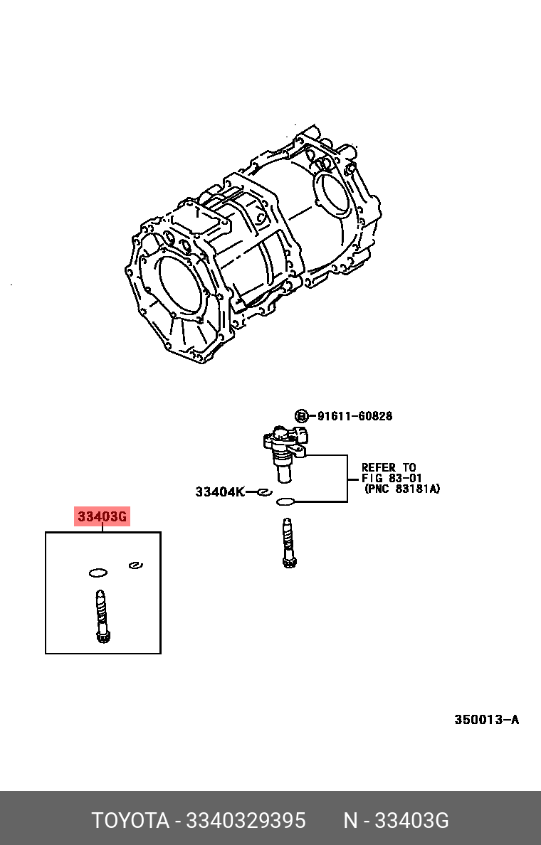 Genuine OE gear sub-assy, speedometer driven mtm, 3340329395 for TOYOTA ...