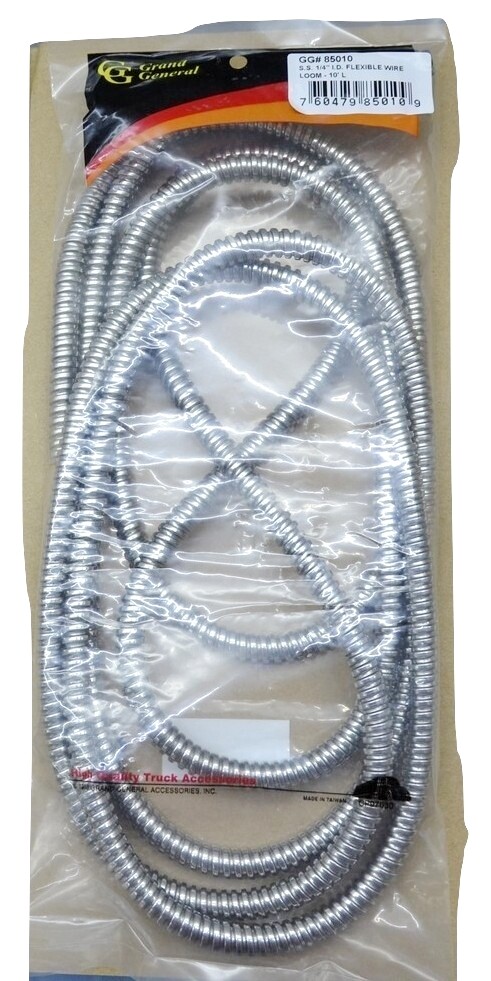 Flexible Wire Loom 1/4" Inside Diameter Stainless Steel 120" Long GG ...