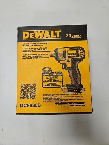 Dewalt 20V Max DCF880B 1/2'' Impact Wrench with Detent Pin Brand New ...
