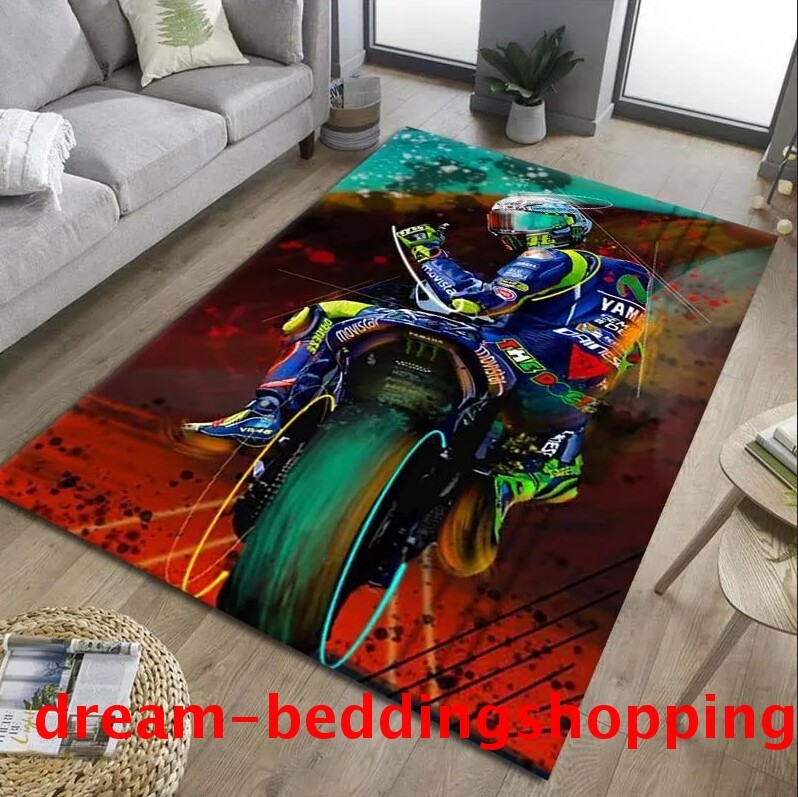 Motorcycle Racing Bedroom Living Room Carpets Anti-Slip Rugs Doormat ...