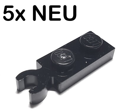 5x NEU LEGO® 78256 Platte Plate with Clip on End, Black Schwarz #03 ...