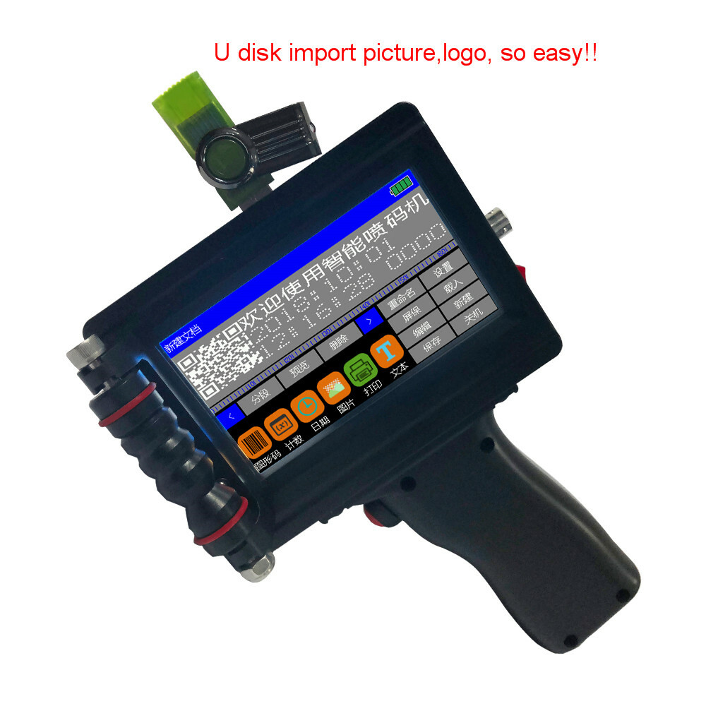Portable Fast dry handheld jet printer Touch Screen Date Words QR ...