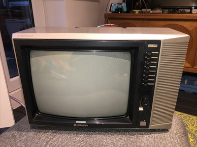 Vintage Hitachi 14" TV Instavision Working Film Prop Old - cpt1471-312 ...