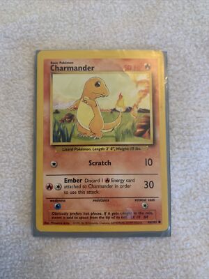 Pokémon TCG Charmander Base Set 46/102 Regular Unlimited Common | eBay