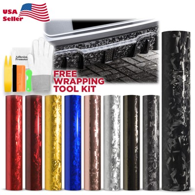 24K Chopped Forged Carbon Fiber Gloss Matte Titanium Vinyl Wrap Sticker ...