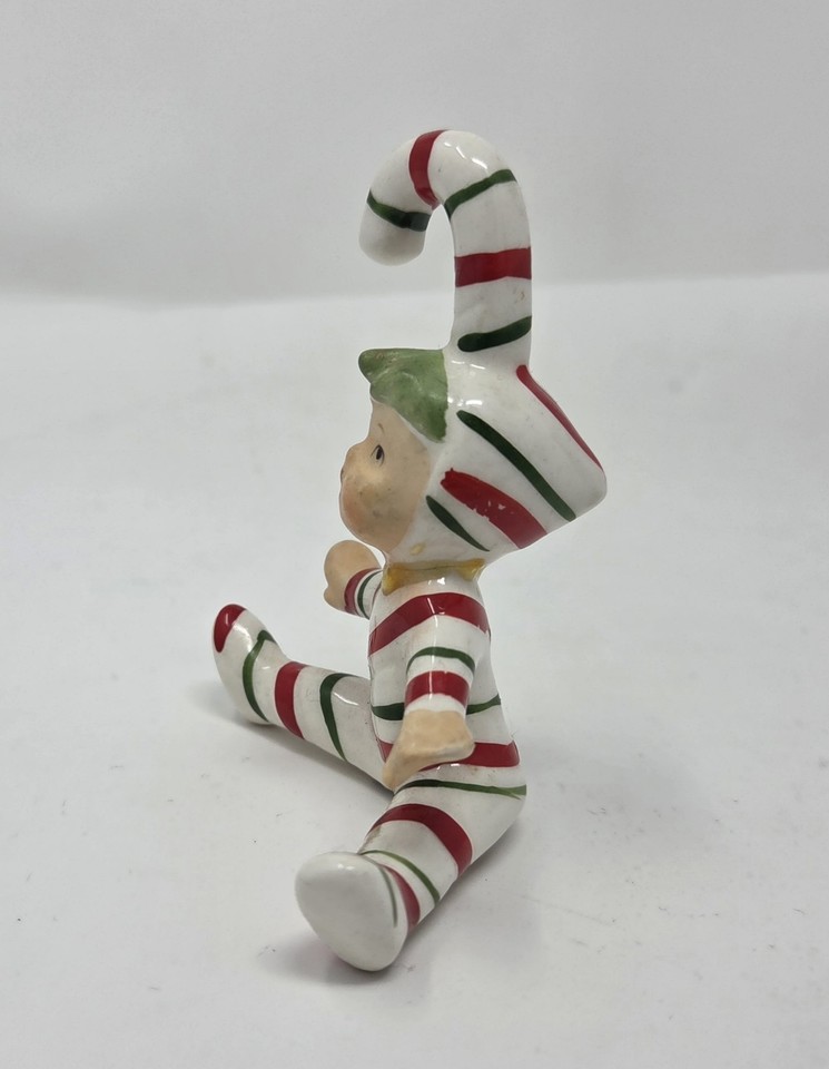 Vintage Japan Lefton Christmas Candy Cane Kid ***READ*** Elf Pixie ...