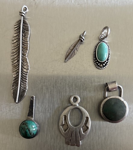 Lot 6 Vintage Hopi Navajo Southwestern Sterling Silver charms Pendant ...