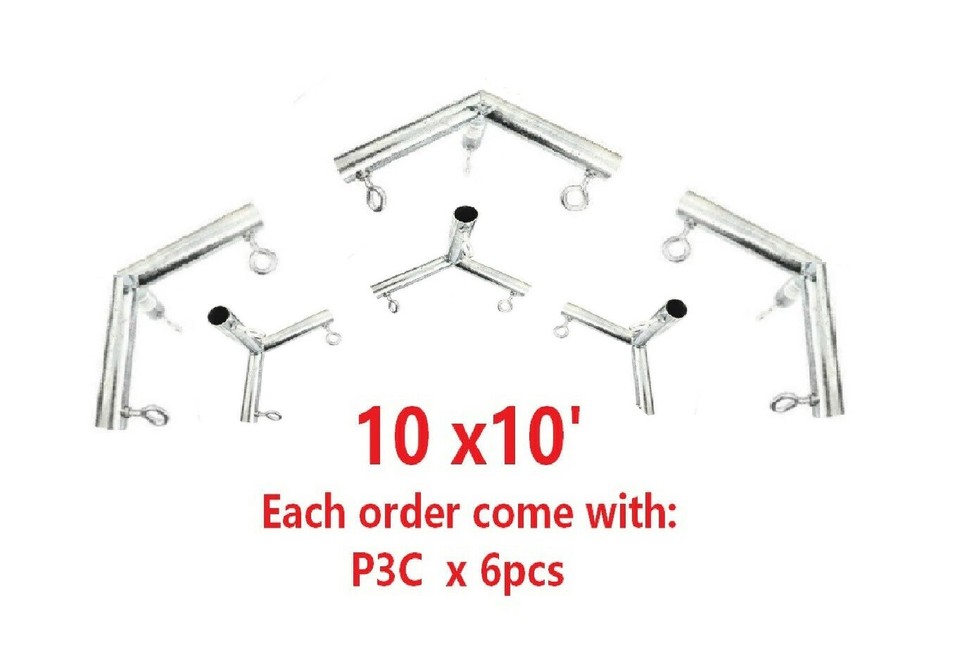 Event Party Tent OD 3/4" Pipe Canopy Fittings for 10' x10'/20'/30'/40 ...