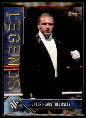 2017 Topps Legends WWE Wrestling BLUE #4 Hunter Hearst Helmsley Triple ...