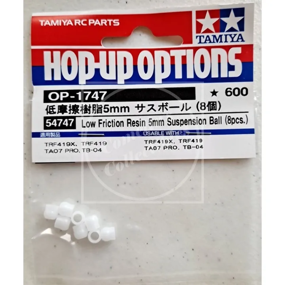 Tamiya Hop-Up Options Low Friction Resin 5mm Suspension Balls (8) OP ...