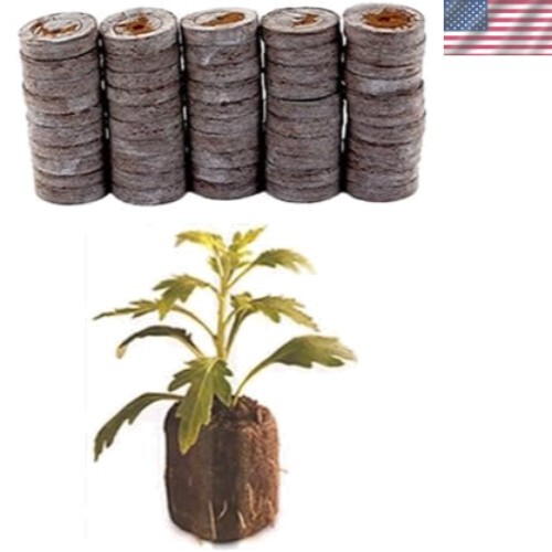 Convenient Pack of 50 Seed Starter Soil Plugs for Year-Round Gardening ...