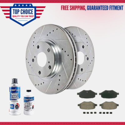 Rear DRILLED Brake Rotors Ceramic Pads Ford Explorer XLT Limited Sport ...