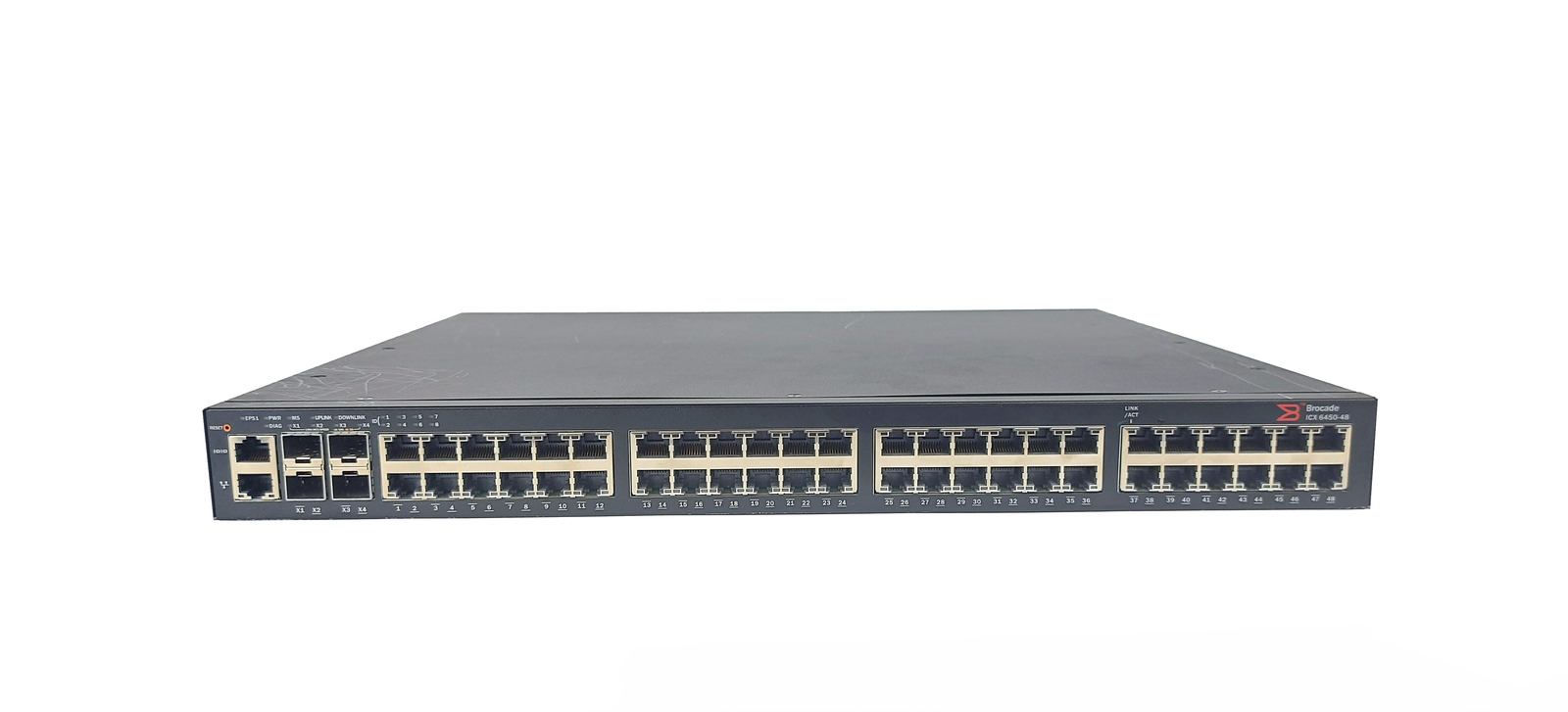 Brocade ICX 6450-48 48-Port 2x10 Gigabit Ethernet / 1 Gigabit Gigabit ...